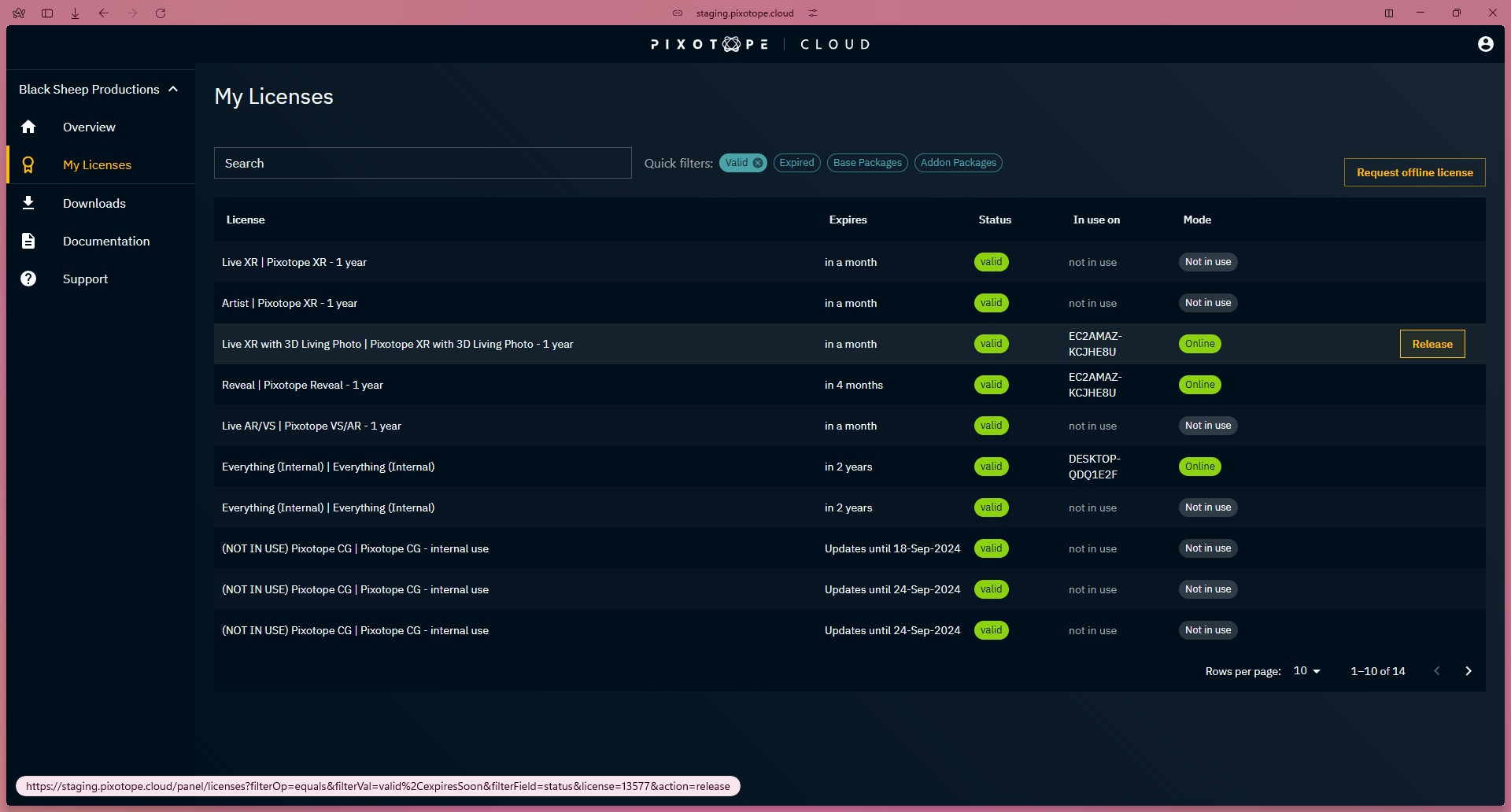 Manage accounts, licenses and users